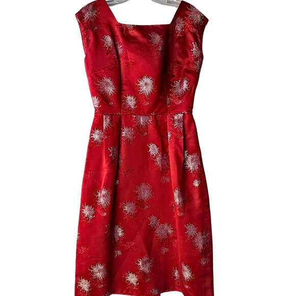 Bespoke | Dresses | Vintage 96s Bespoke Womens Red Silver Dress And ...